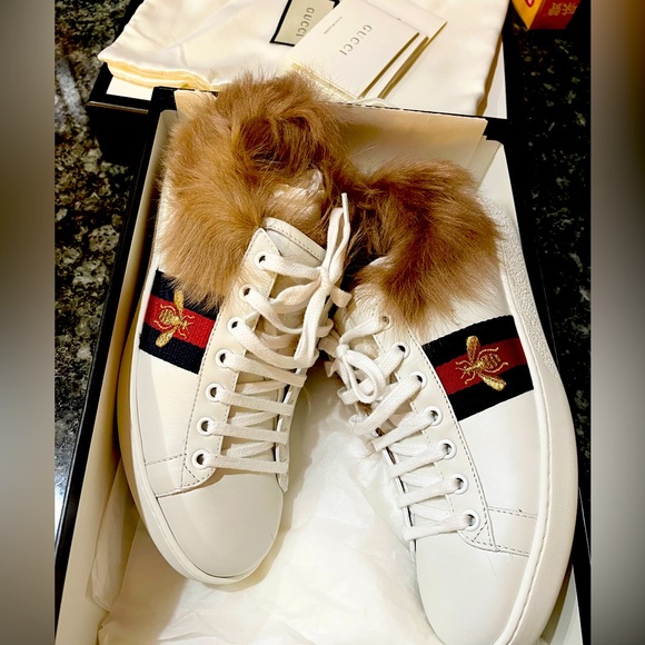 Gucci | Shoes | New Gucci Women Sneaker With Fur | Poshmark